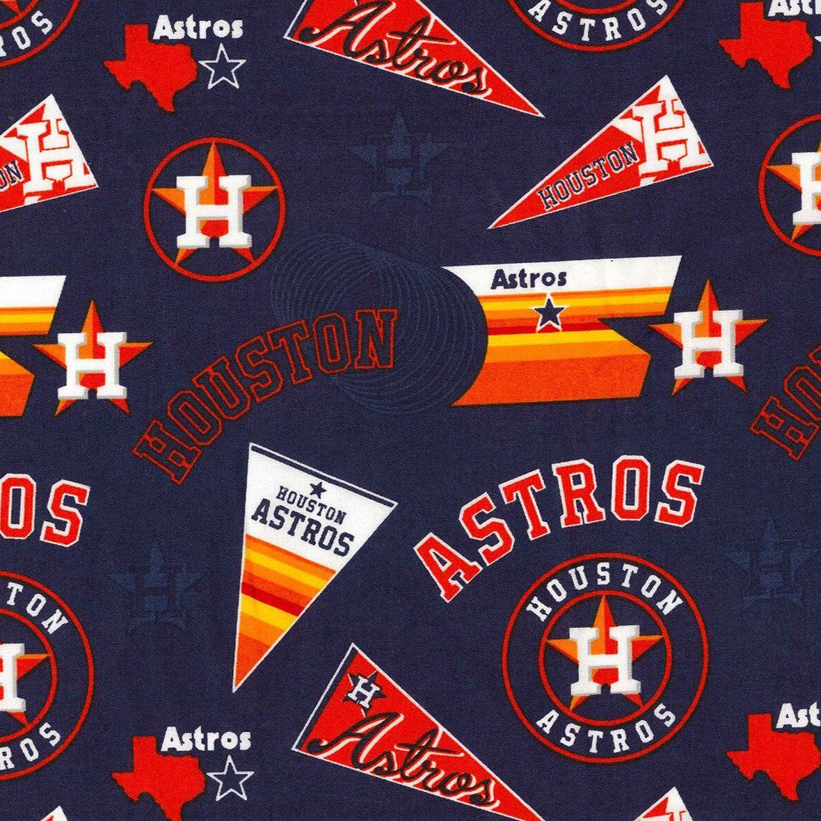 MLB Houston Astros Cotton Fabric Pennant | Same Day Fabric